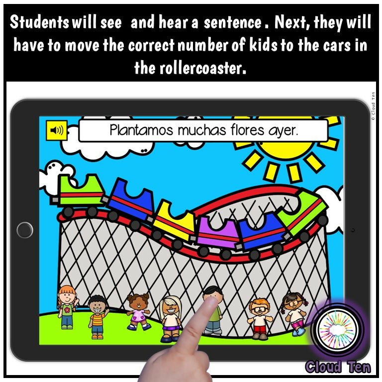 Contar palabras 5 Digital Task Cards | Boom Cards™ – Bilingual Marketplace