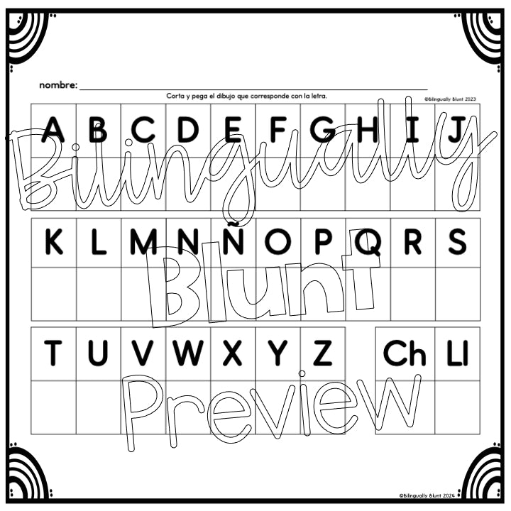 Matching Beginning Letter Sound - Coincidir sonido inicial y letras ...