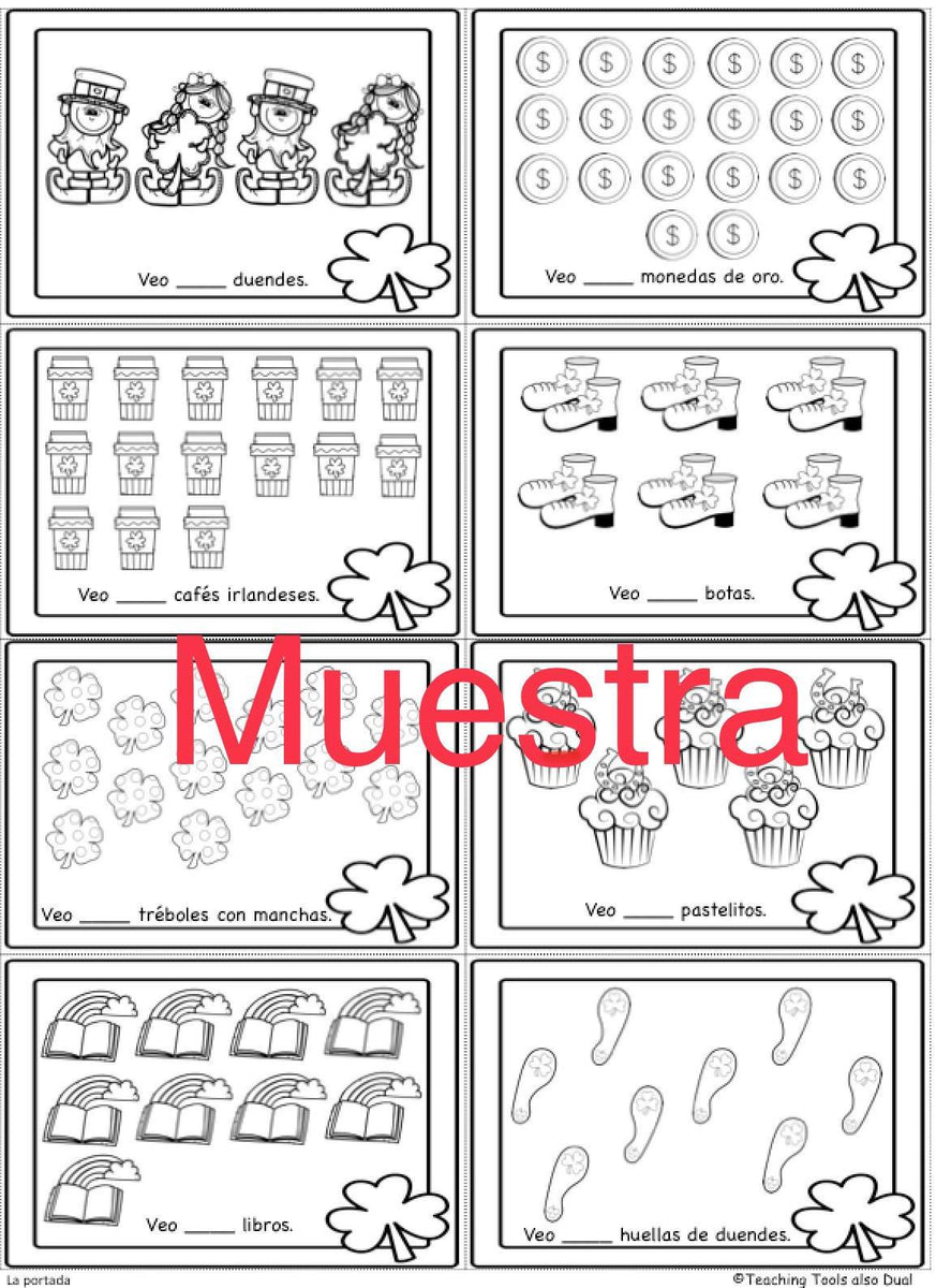 Vamos a contar el día de San Patricio #1-20 (Prek, Kinder, 1º ...