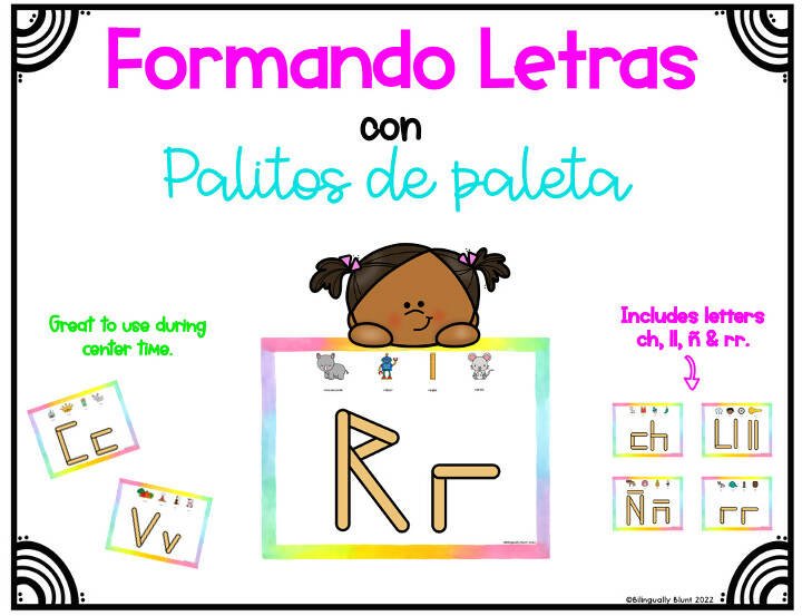 Formando letras con palitos de paleta – Bilingual Marketplace