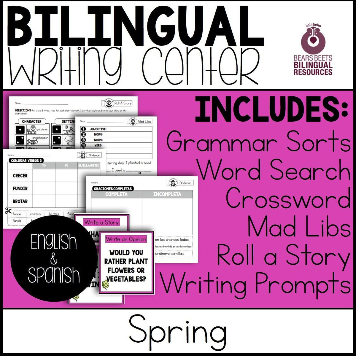 Bilingual Writing Center Spring Pack – Bilingual Marketplace