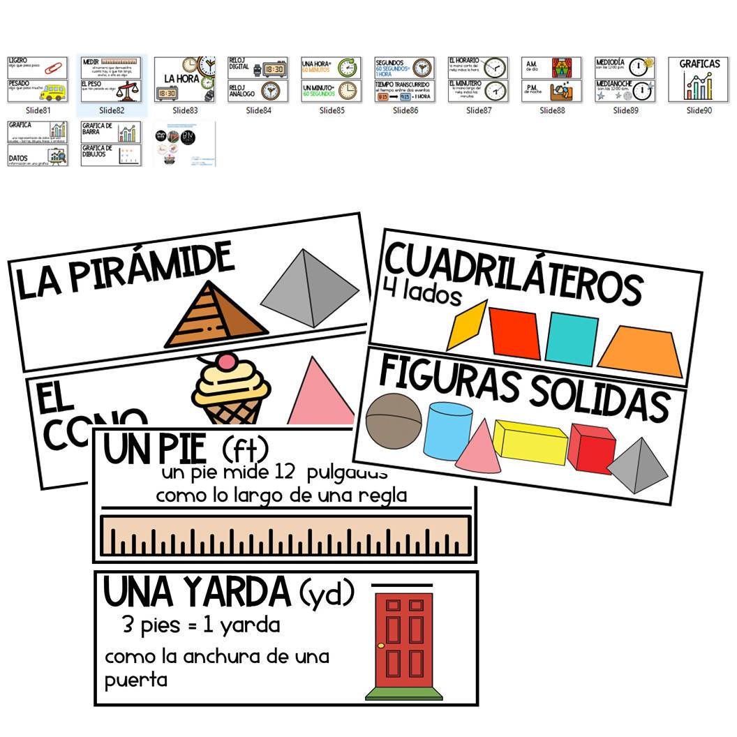 Vocabulario de Matematicas - Grados 1-3 – Bilingual Marketplace