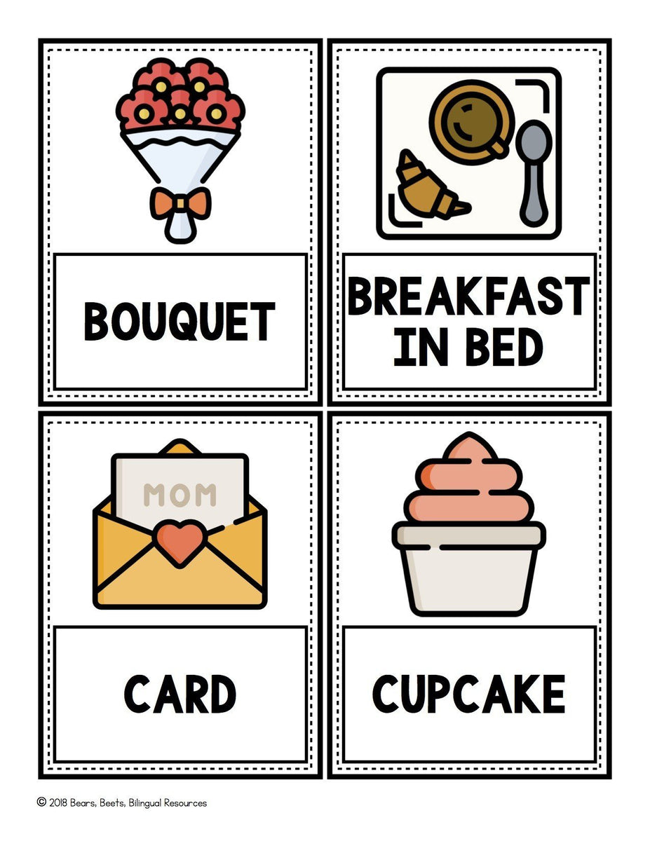 Bilingual Mother's Day Word Cards – Bilingual Marketplace