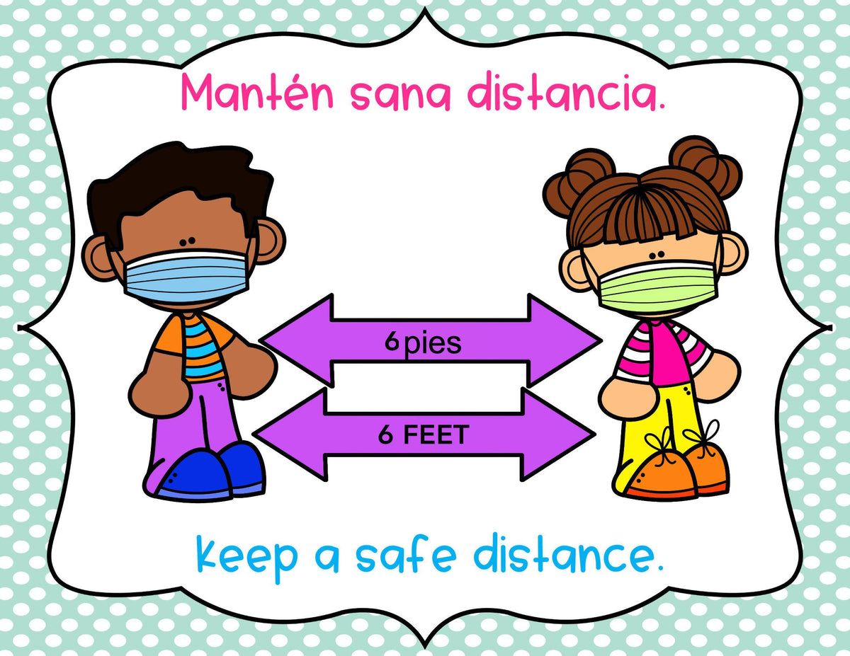 Staying Healthy at School Spanish and English – Bilingual Marketplace
