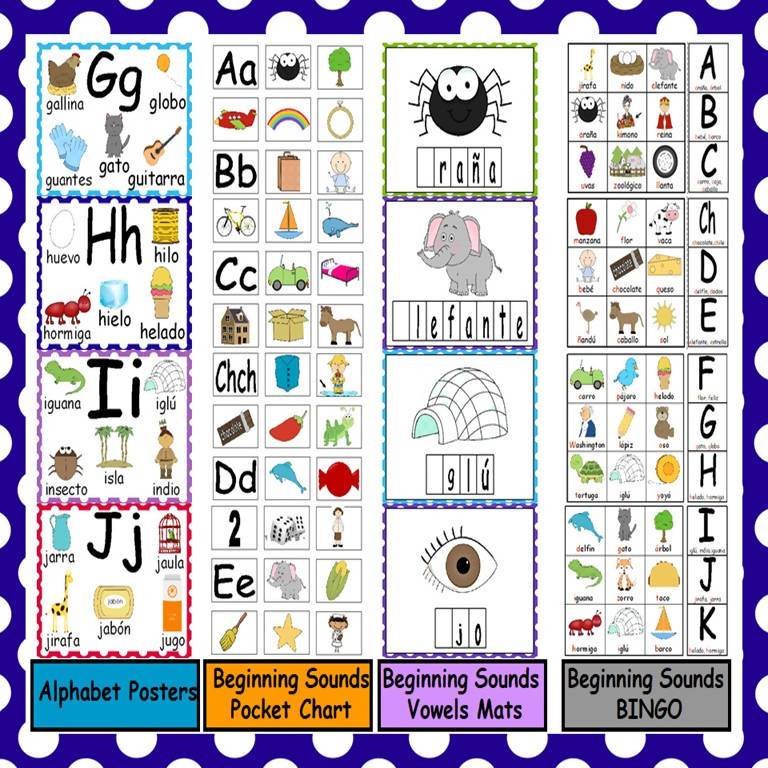 Beginning Sounds Mega Pack {Spanish Version} – Bilingual Marketplace