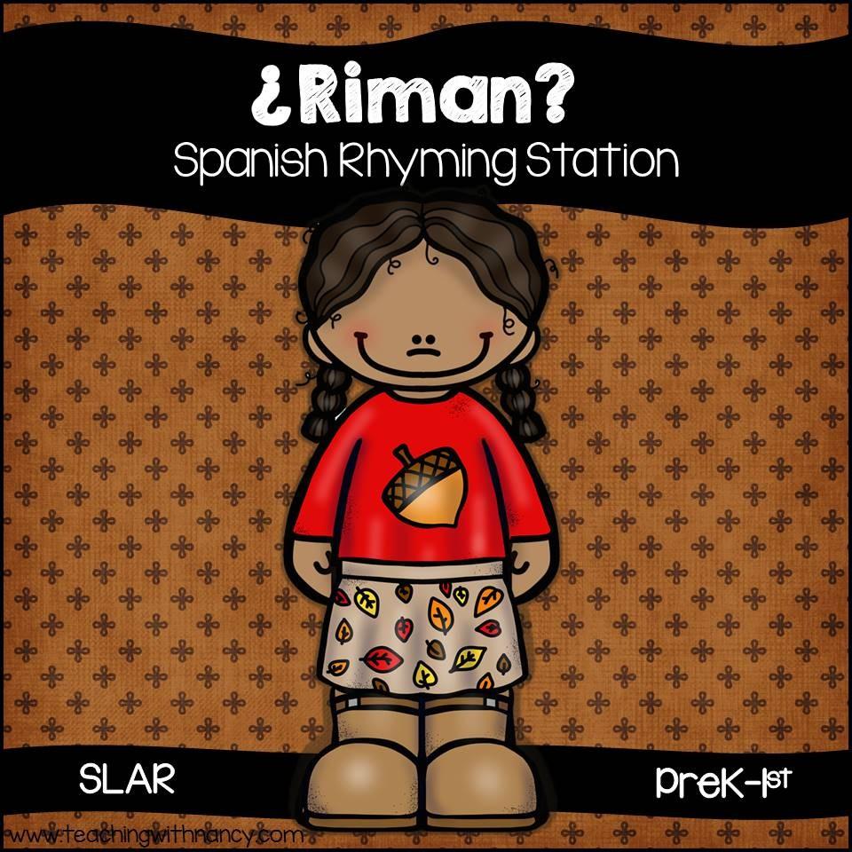 Spanish: Fall Themed Rhyming Station – Bilingual Marketplace