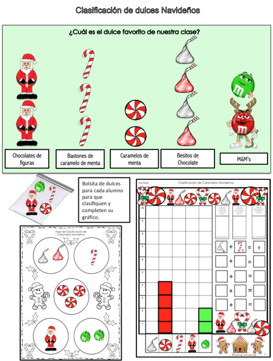 Actividades de Navidad SÓLO-Matemáticas K-3 Programa Dual Español ...