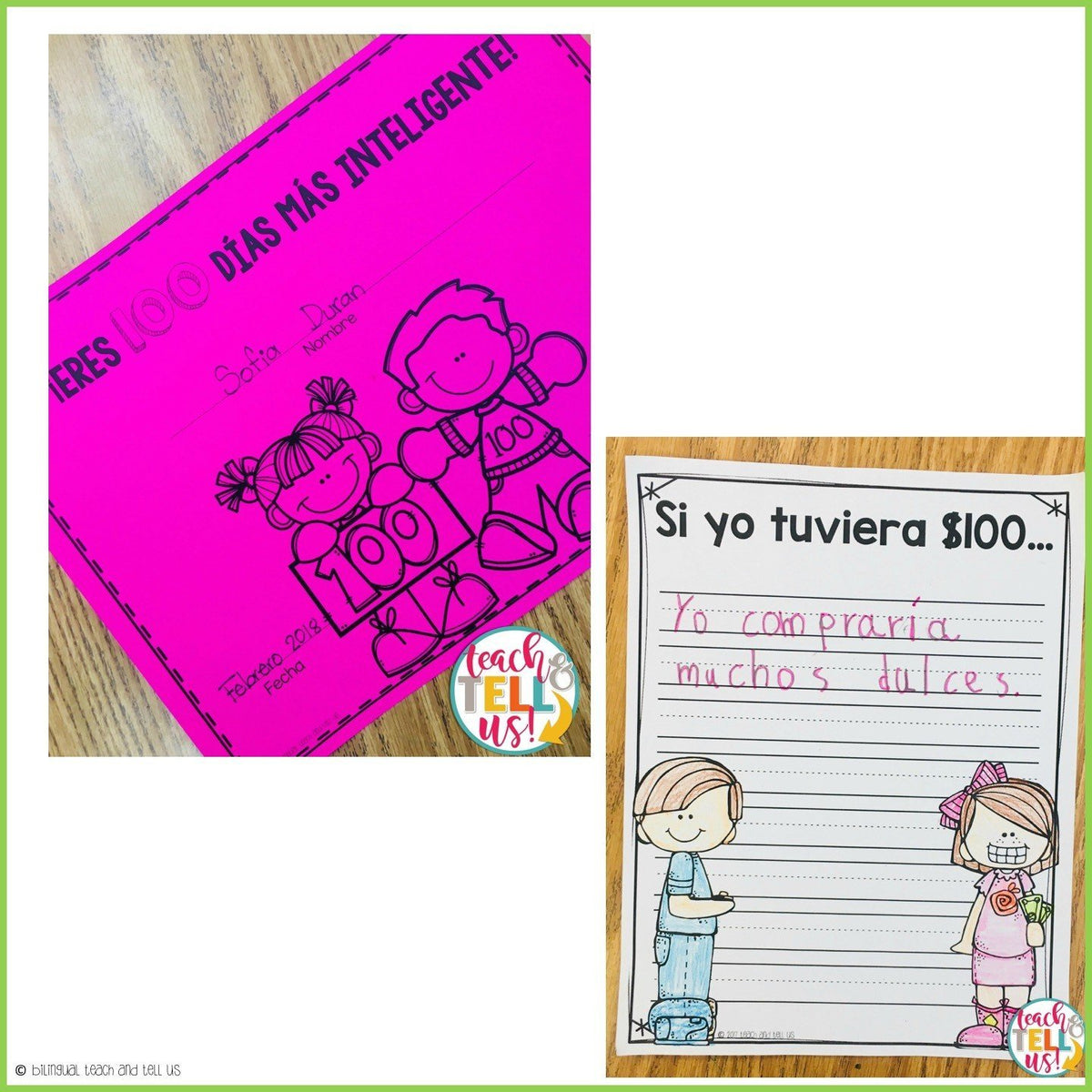 100 días de escuela - 100 days of school Spanish – Bilingual Marketplace