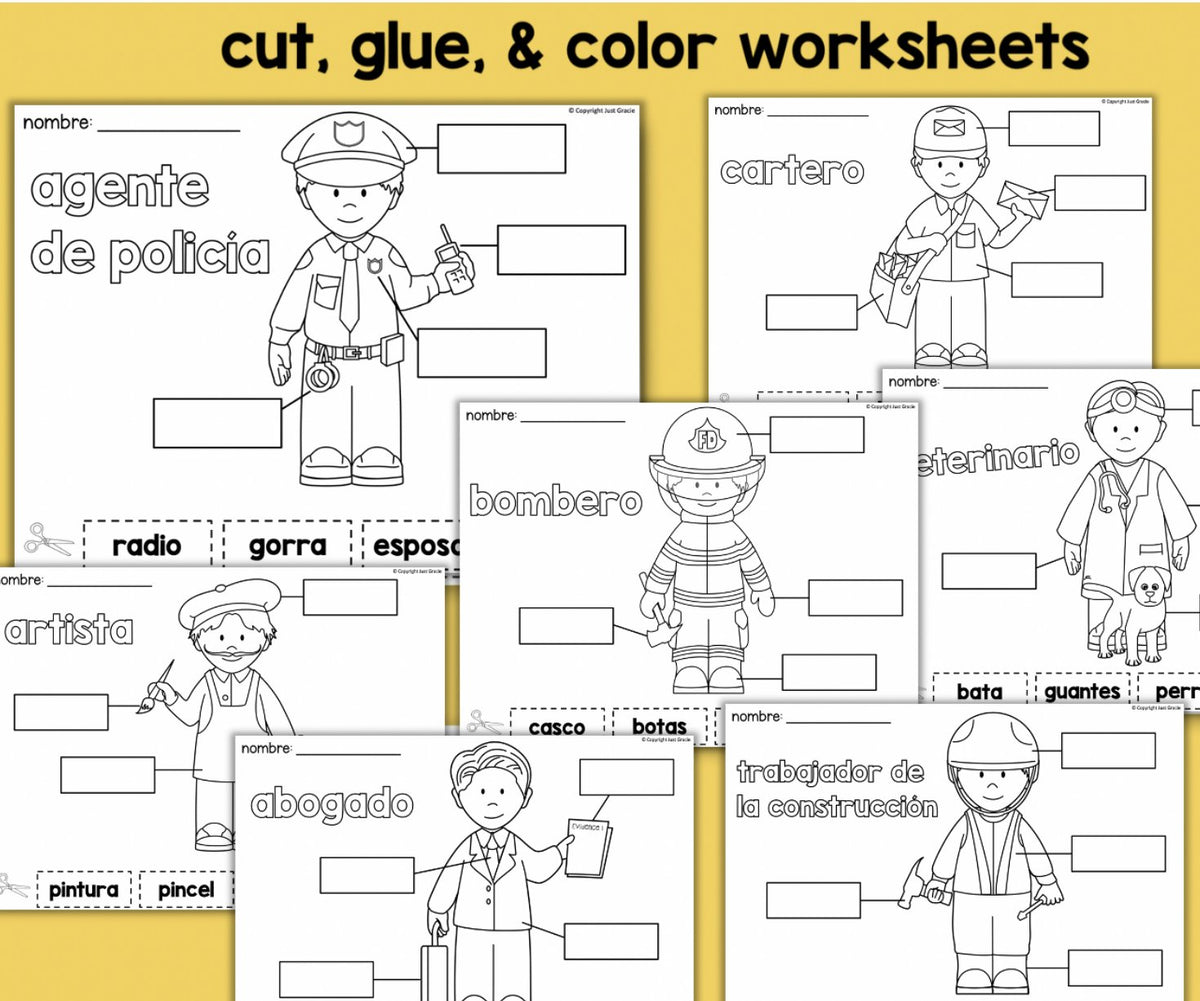 Trabajadores comunitarios SPANISH Community Helpers & Workers Activiti ...