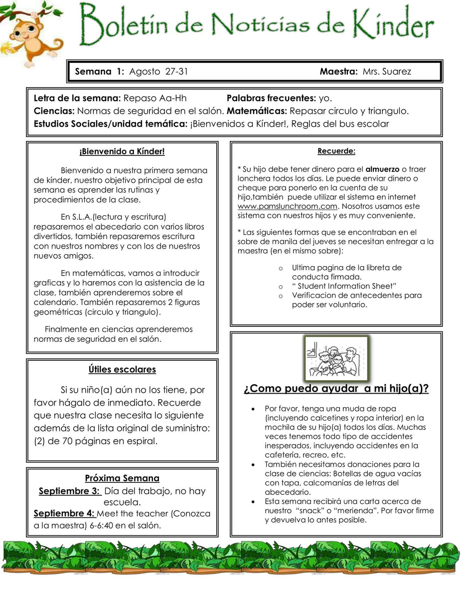 Boletín de Noticias (Newsletter in Spanish template) – Bilingual ...