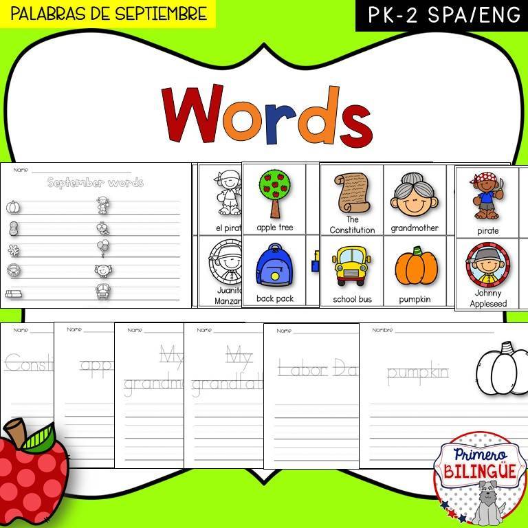 Escribe el salón/palabras de septiembre – Bilingual Marketplace