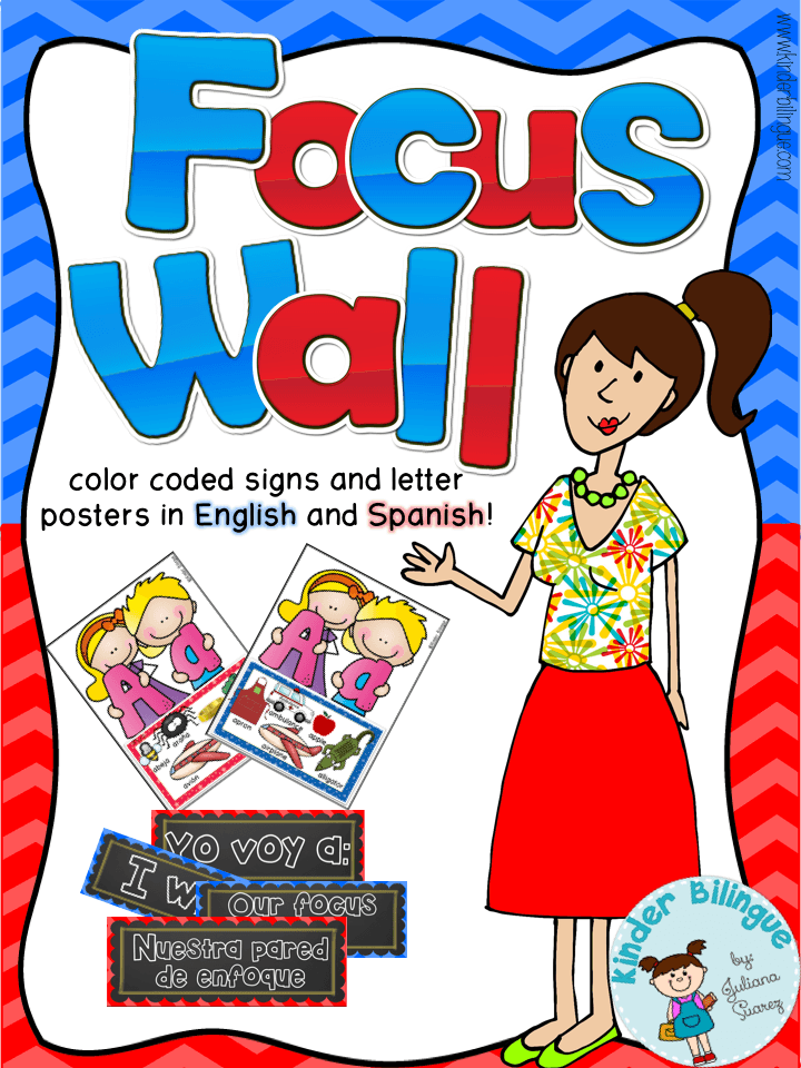 Focus wall in English and Spanish (Color coded) – Bilingual Marketplace