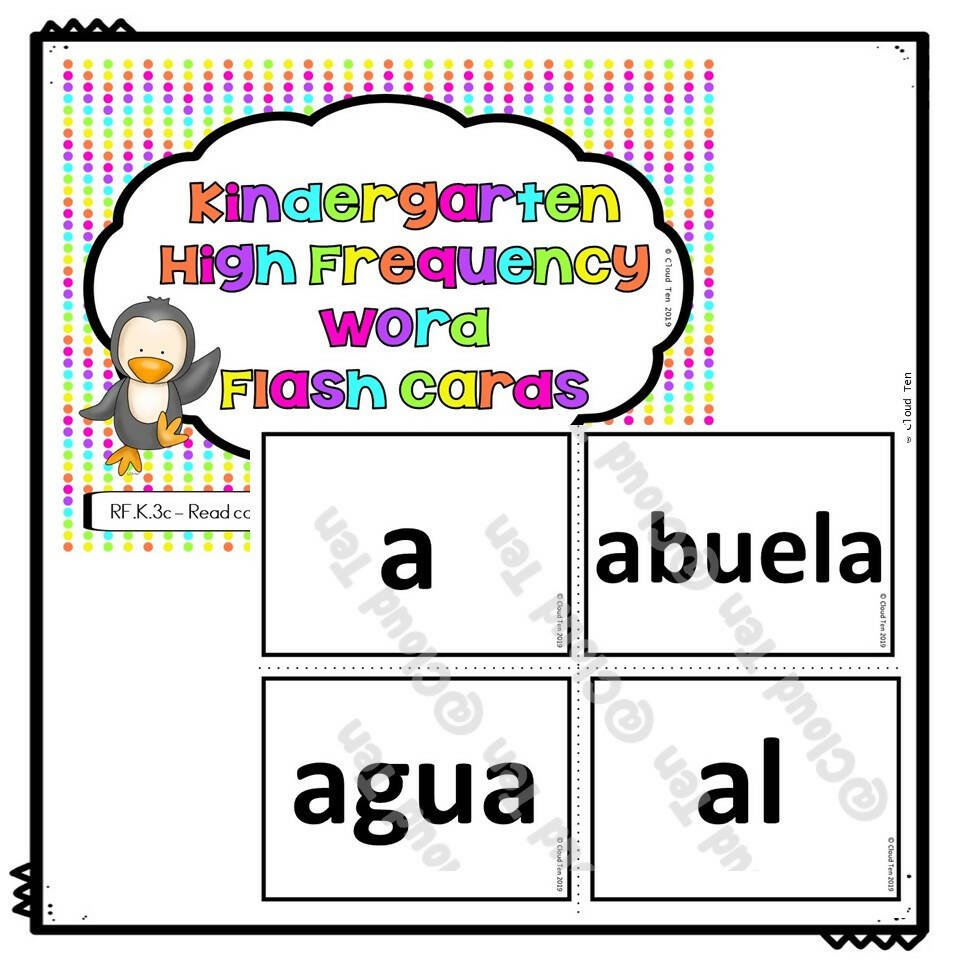 High Frequency Words (Palabras frecuentes) – Bilingual Marketplace