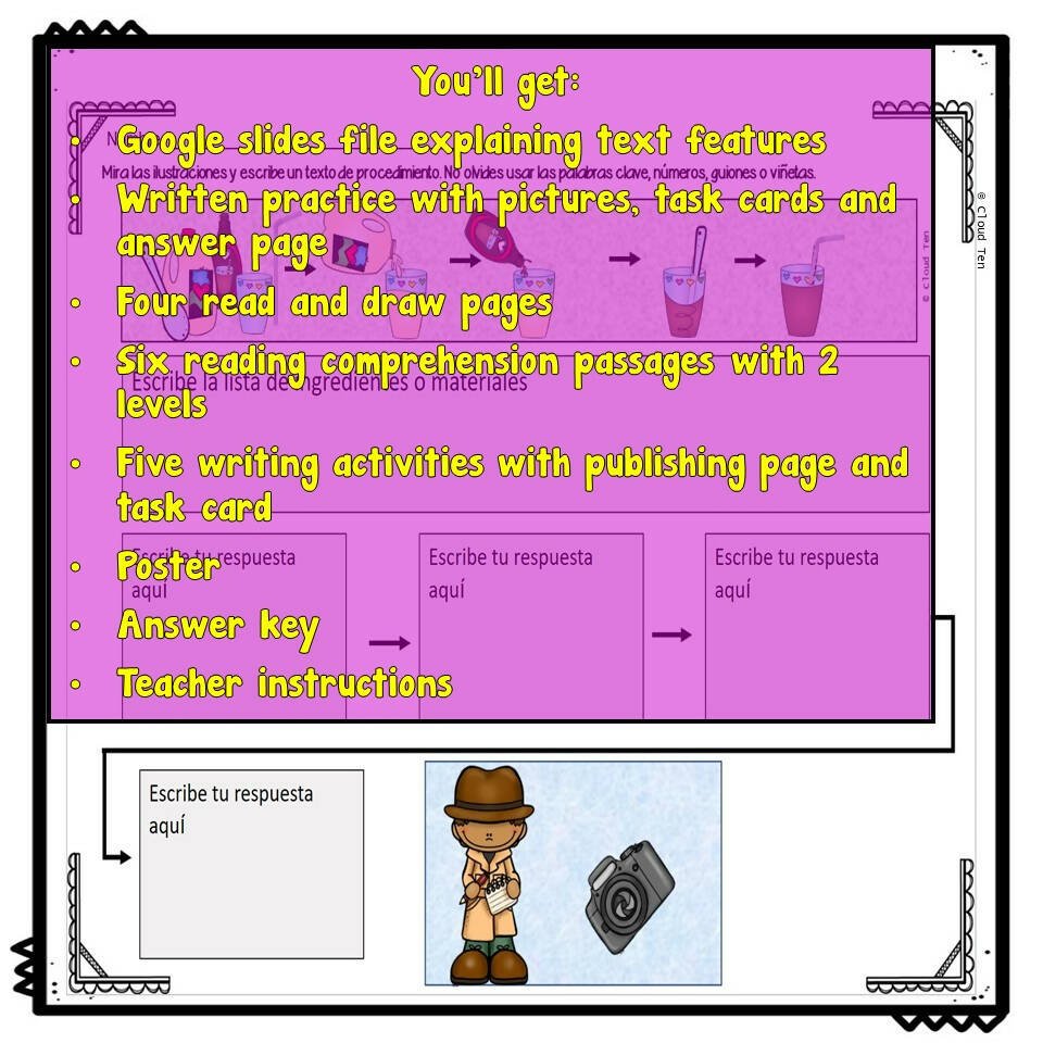 Reading Comprehension Passages - El texto de procedimiento in Google S ...