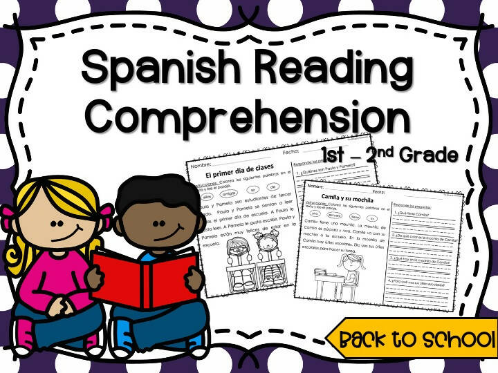 Comprension de lectura - Reading comprehension in Spanish Back to scho ...