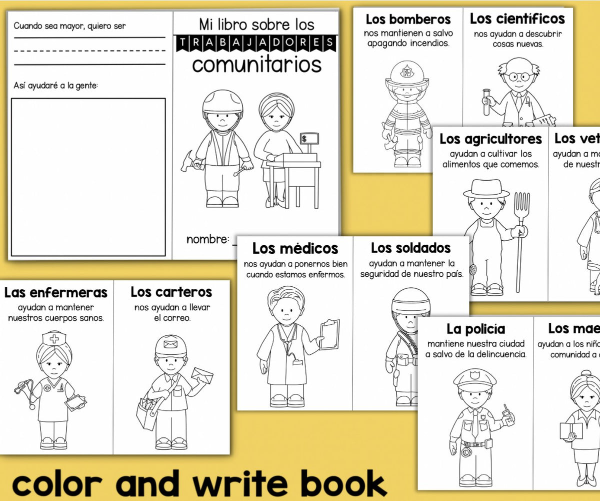 Trabajadores comunitarios SPANISH Community Helpers & Workers Activiti ...