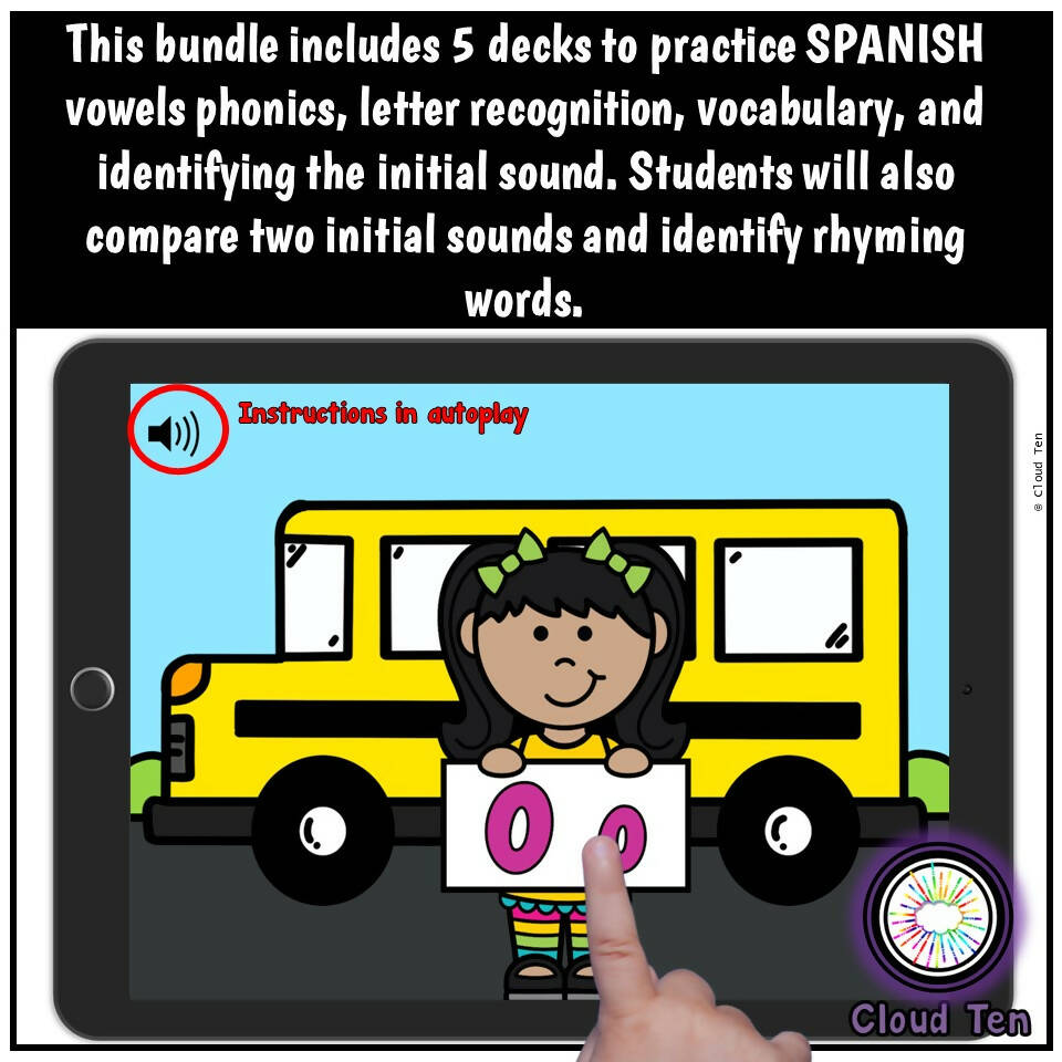 Las vocales Boom Cards™ | Digital Task Cards – Bilingual Marketplace