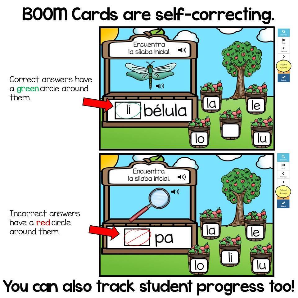 BOOM Cards Sílabas iniciales-la, le, li, lo, lu (Distance Learning ...