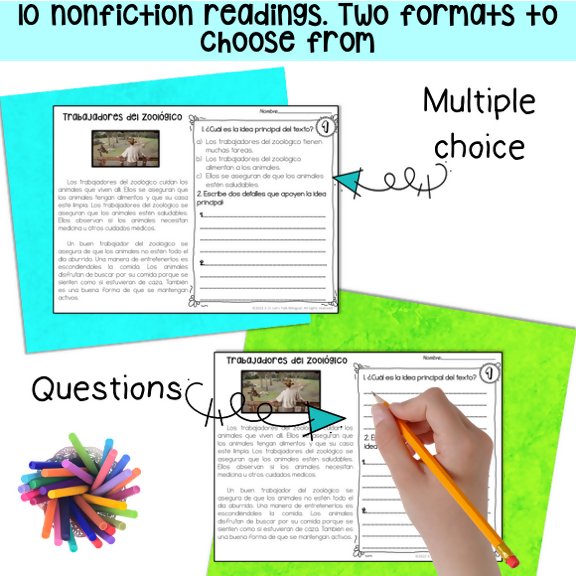 Idea principal y detalles/Main idea and details in Spanish – Bilingual ...