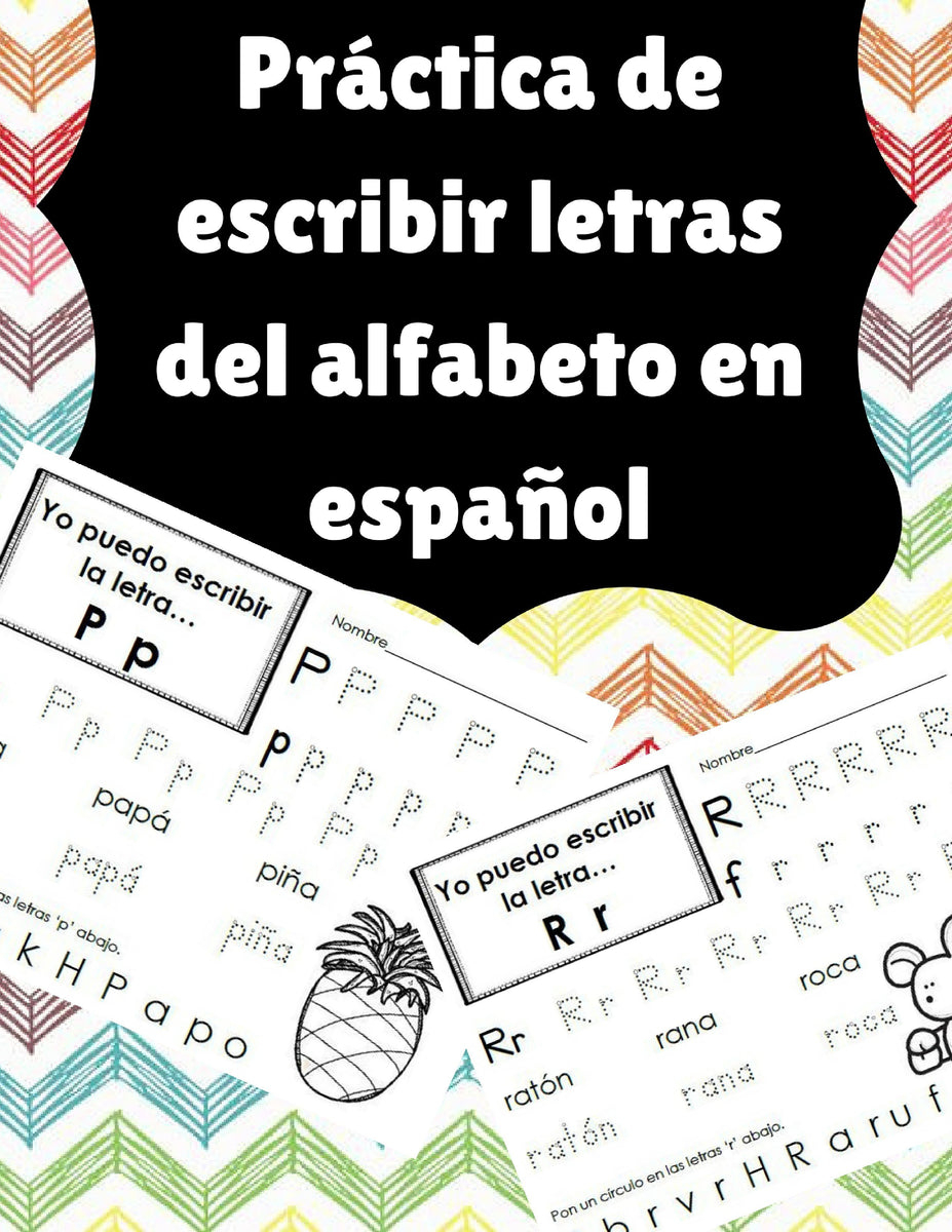 Práctica de escribir letras del alfabeto en español (Spanish Alphabet ...