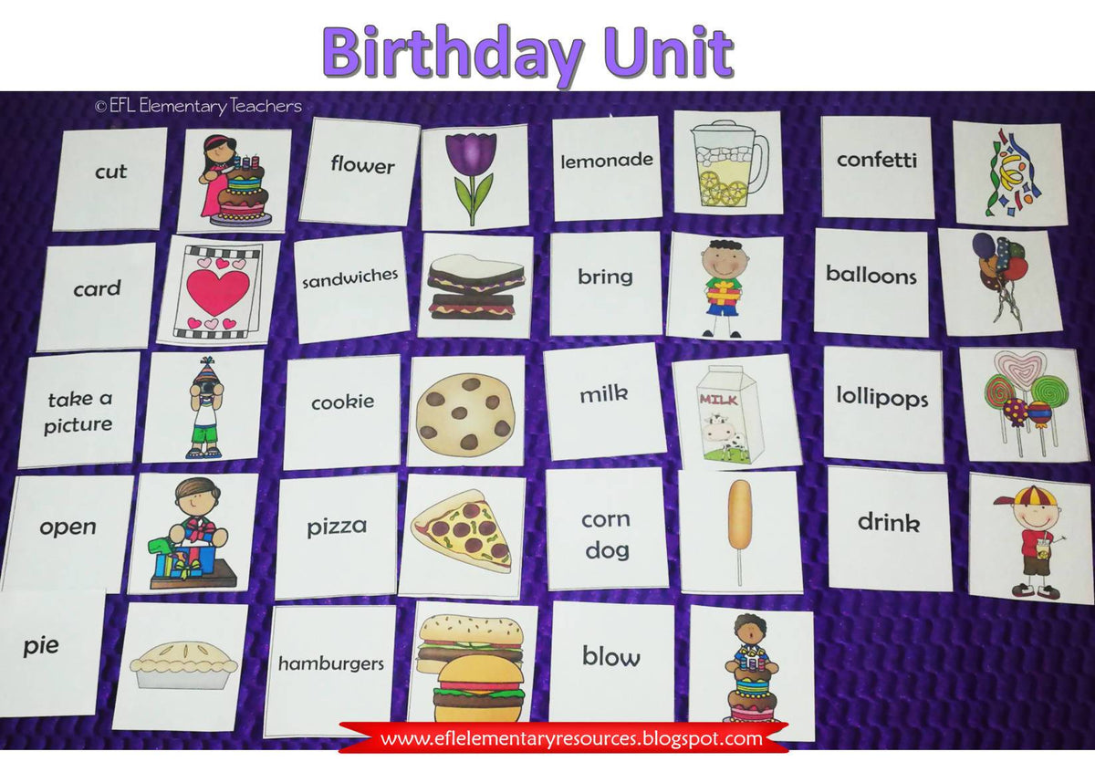 Birthday Unit for ESL – Bilingual Marketplace