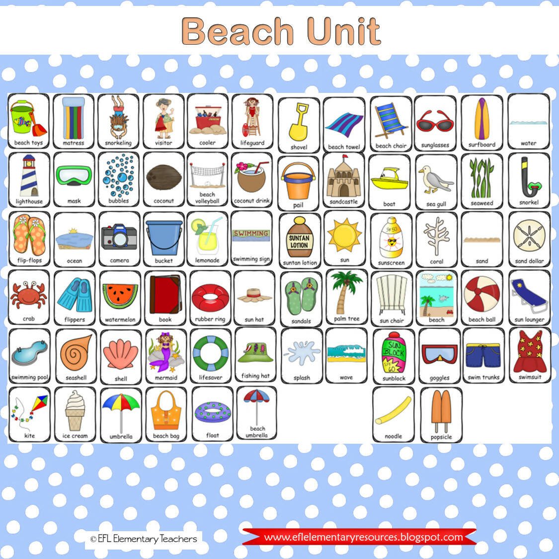 Beach Unit for Elementary ESL – Bilingual Marketplace