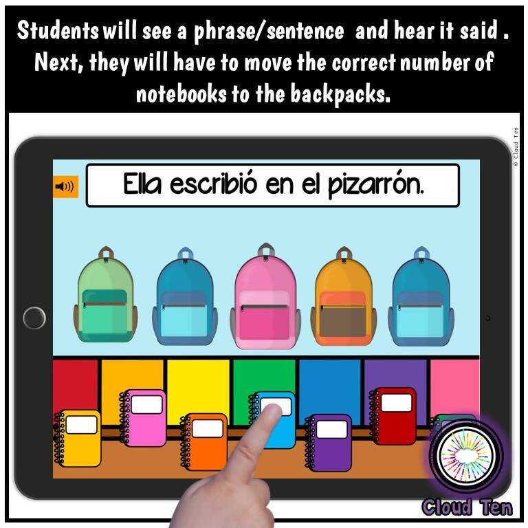 Contar palabras 3 Digital Task Cards | Boom Cards™ – Bilingual Marketplace