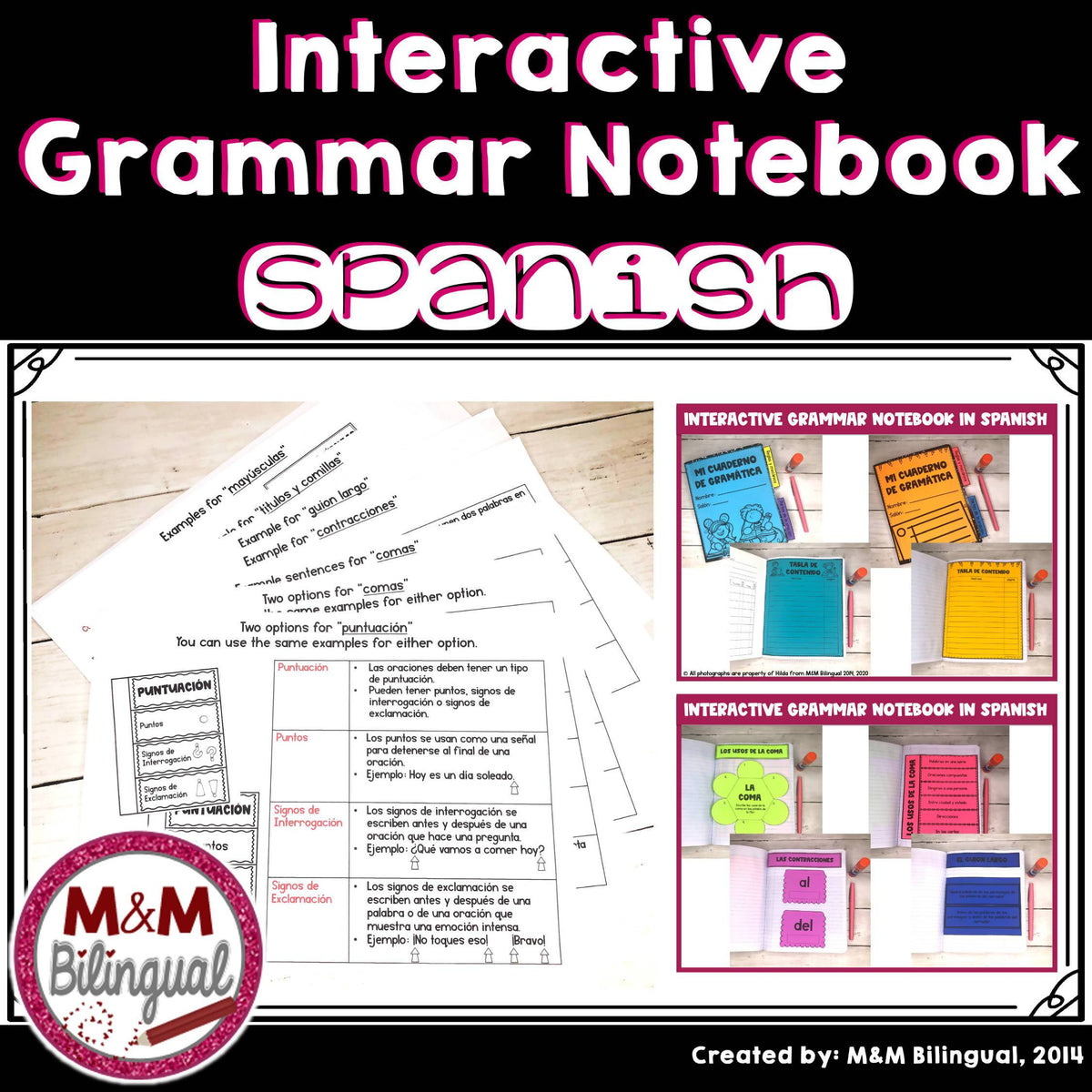 Interactive Grammar Notebook {Spanish} – Bilingual Marketplace