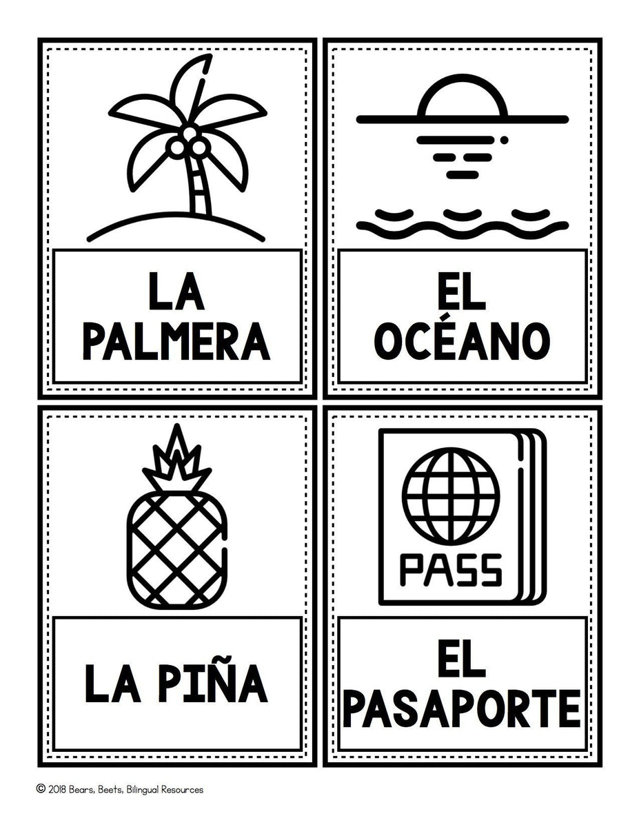 Bilingual Summer Word Cards – Bilingual Marketplace