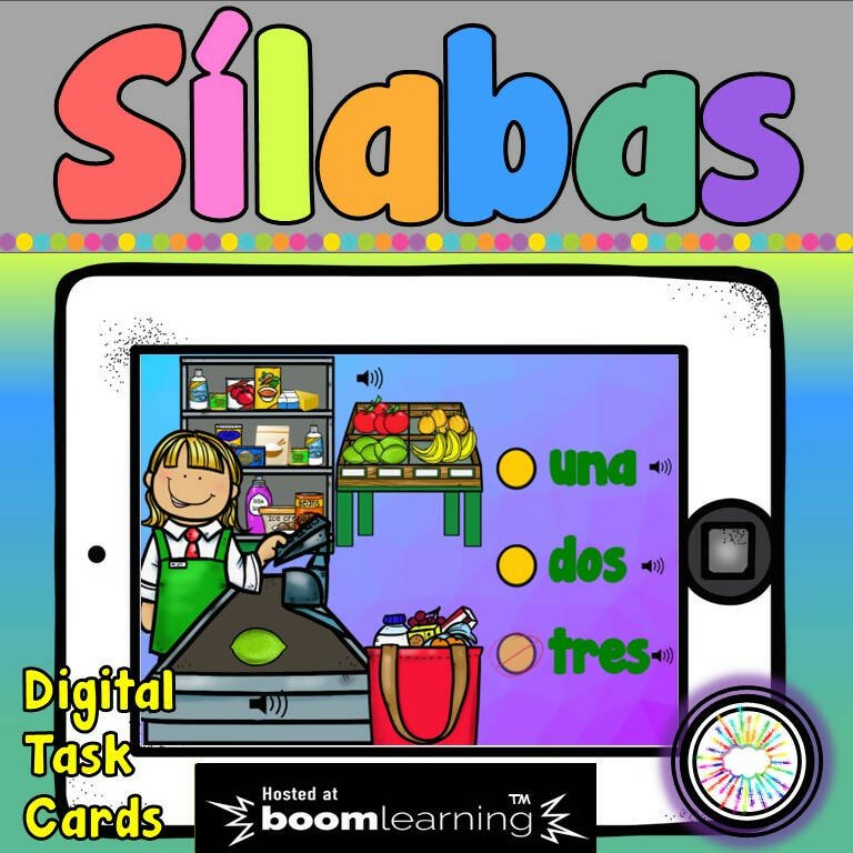 Silabas Digital Task Cards | Boom Cards™ – Bilingual Marketplace