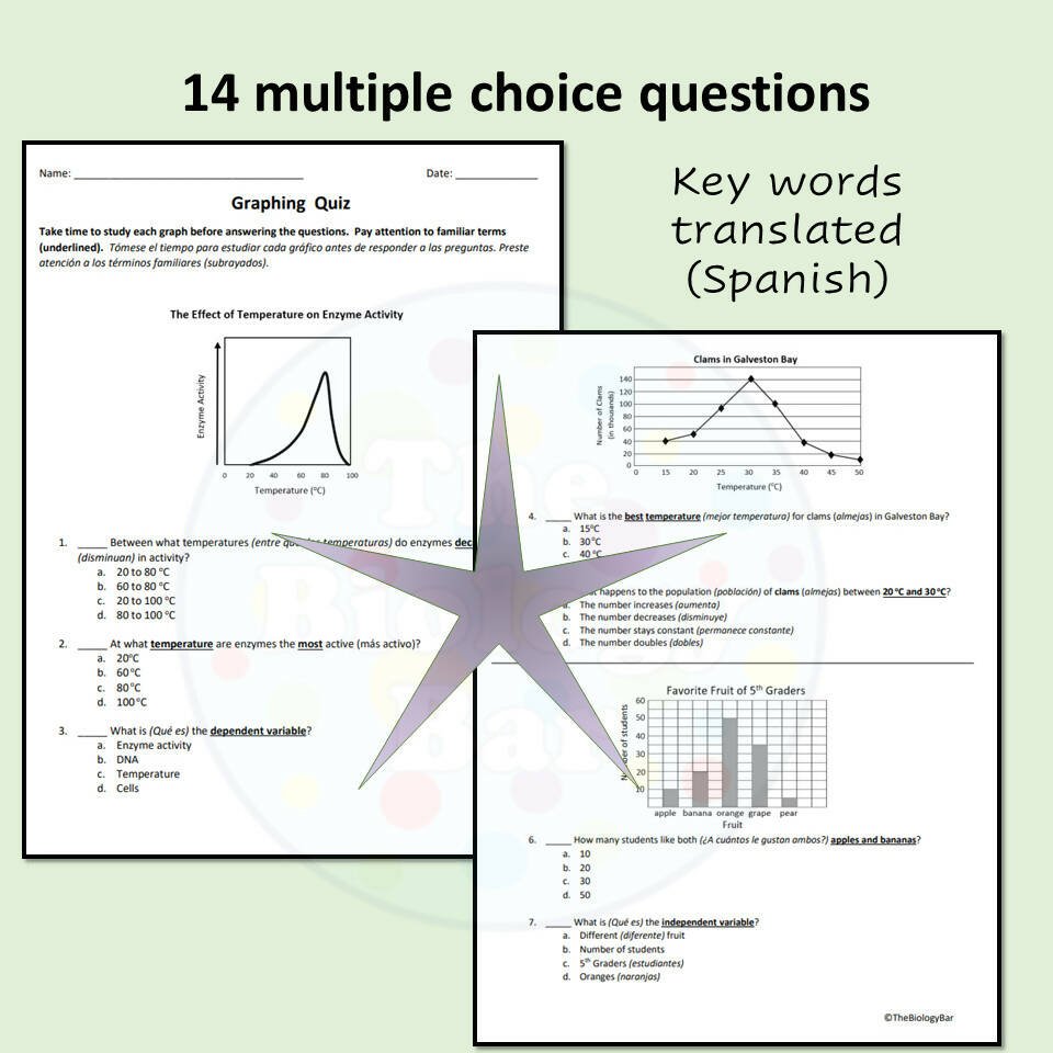 Science Graphing Quiz – Bilingual Marketplace