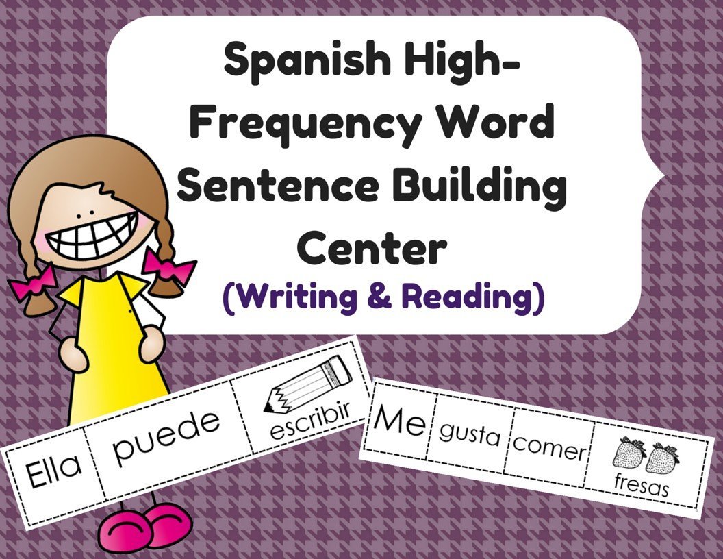 (Palabras de uso frecuente) Centro de lectura escritura Spanish Senten ...