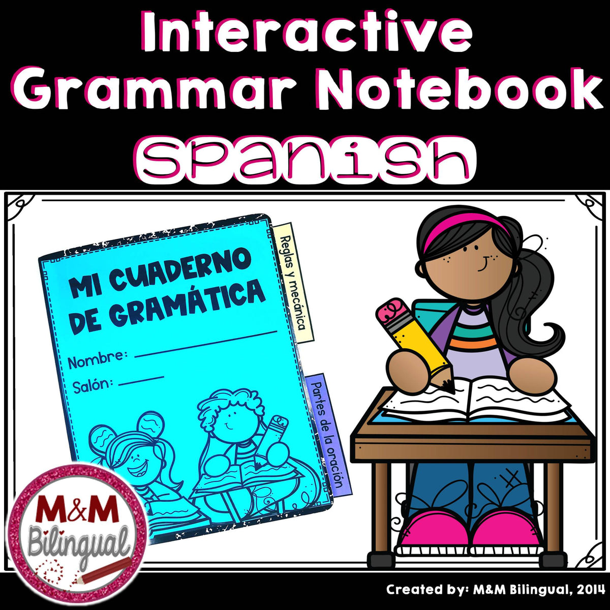 Interactive Grammar Notebook {Spanish} – Bilingual Marketplace