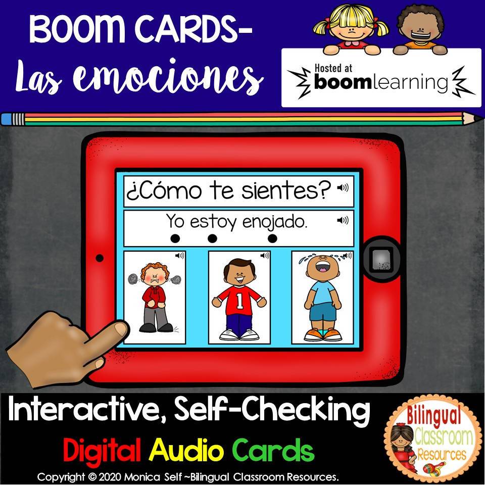 BOOM Cards Identifying emotions-Las emociones (Distance Learning ...
