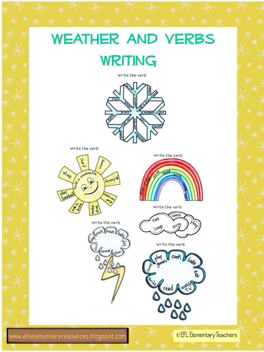 Weather and Verbs for Elementary ESL – Bilingual Marketplace