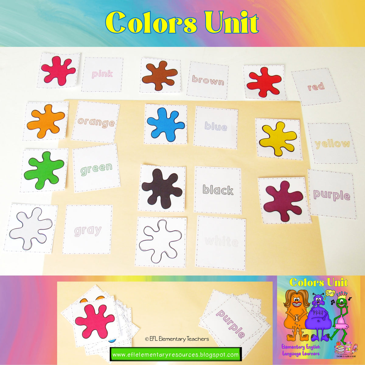 Colors Theme for Elementary ESL – Bilingual Marketplace