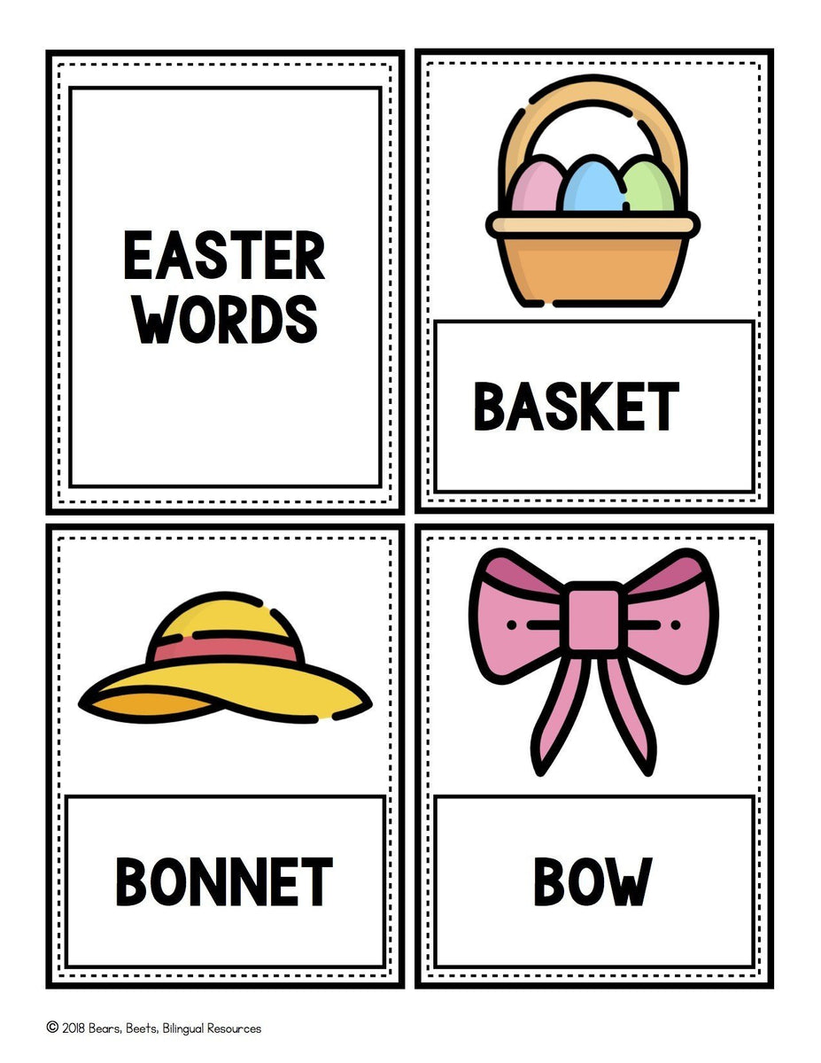 Bilingual Easter Word Cards – Bilingual Marketplace