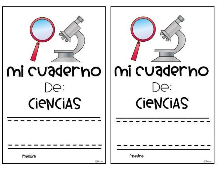 Student Notebook Covers- Spanish (Editable) – Bilingual Marketplace