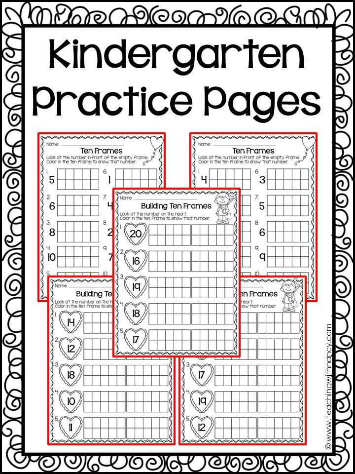 Valentine's Day Ten Frames – Bilingual Marketplace