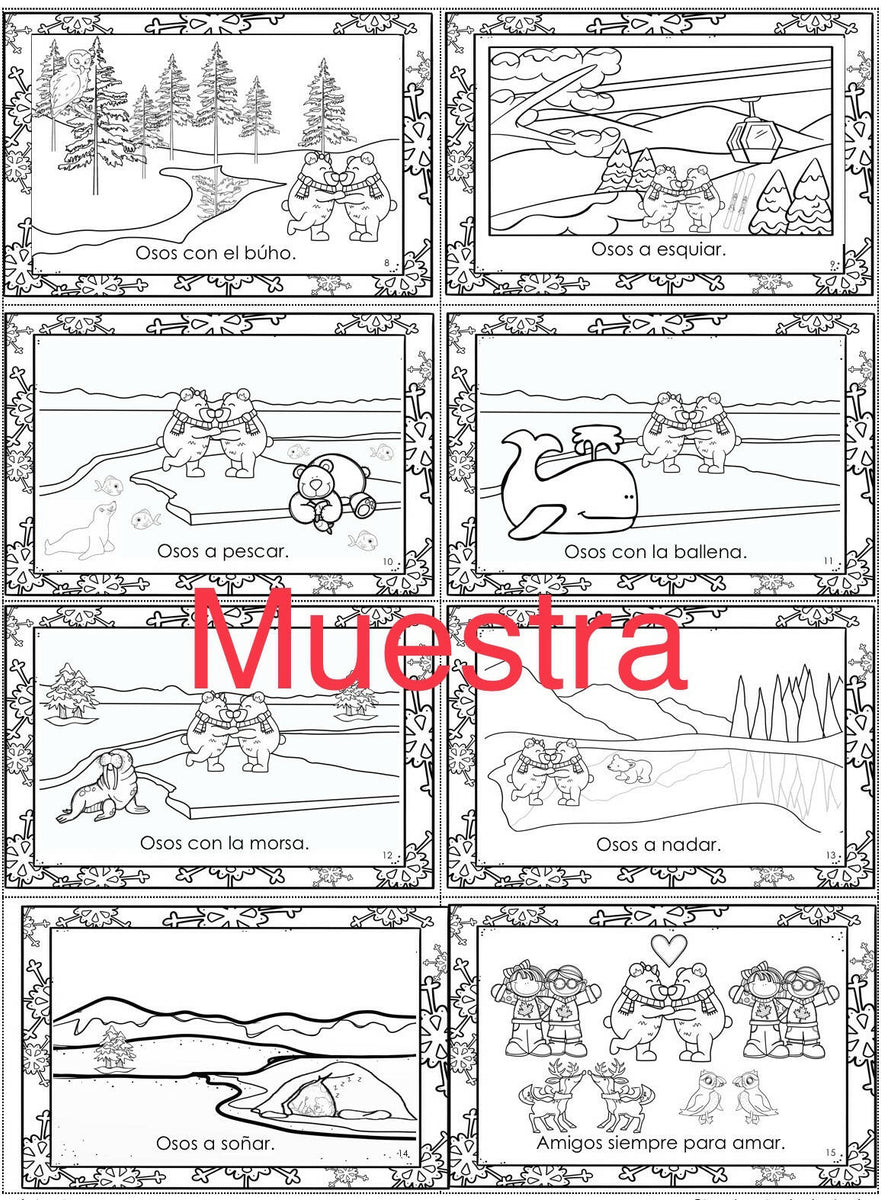 Mi Libro de Rimas "Osos en el invierno" - Kinder, 1º (Texto Predecible ...