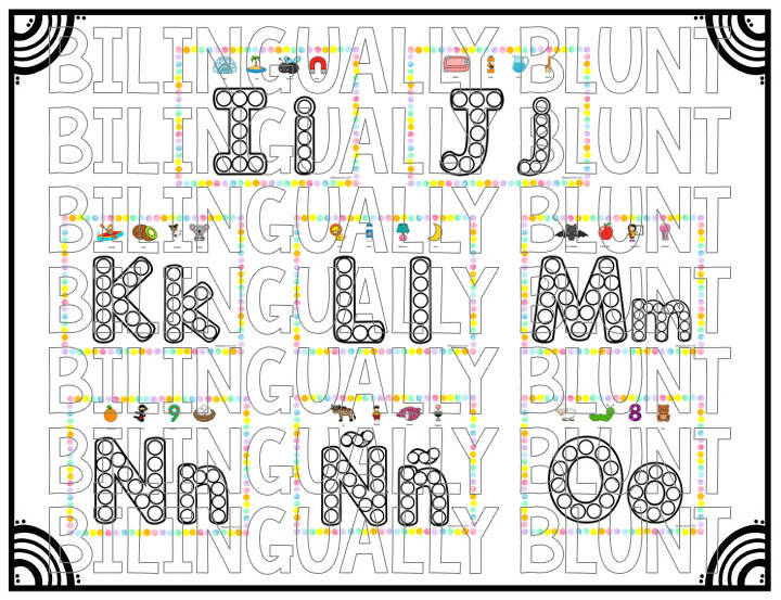 Formando letras con pompones - Spanish Alphabet Pom-pom Mats ...