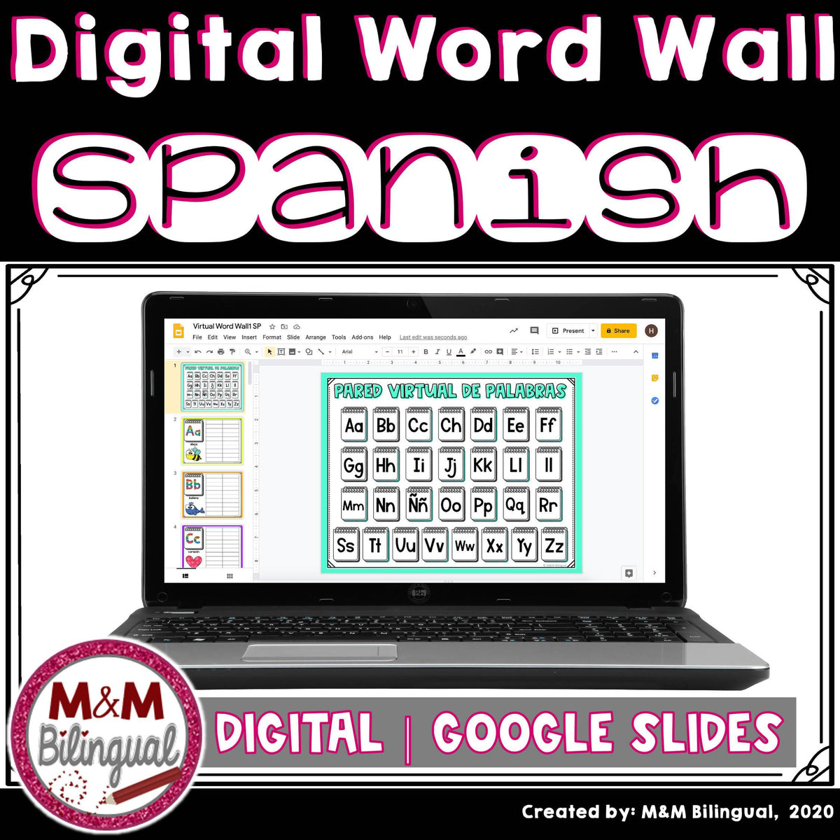 DIgital Word Wall in SPANISH – Bilingual Marketplace