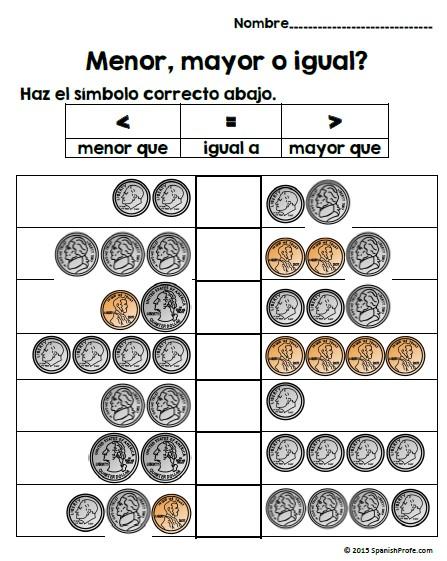 Las monedas (Coins in Spanish for First Grade) (Dinero) – Bilingual ...