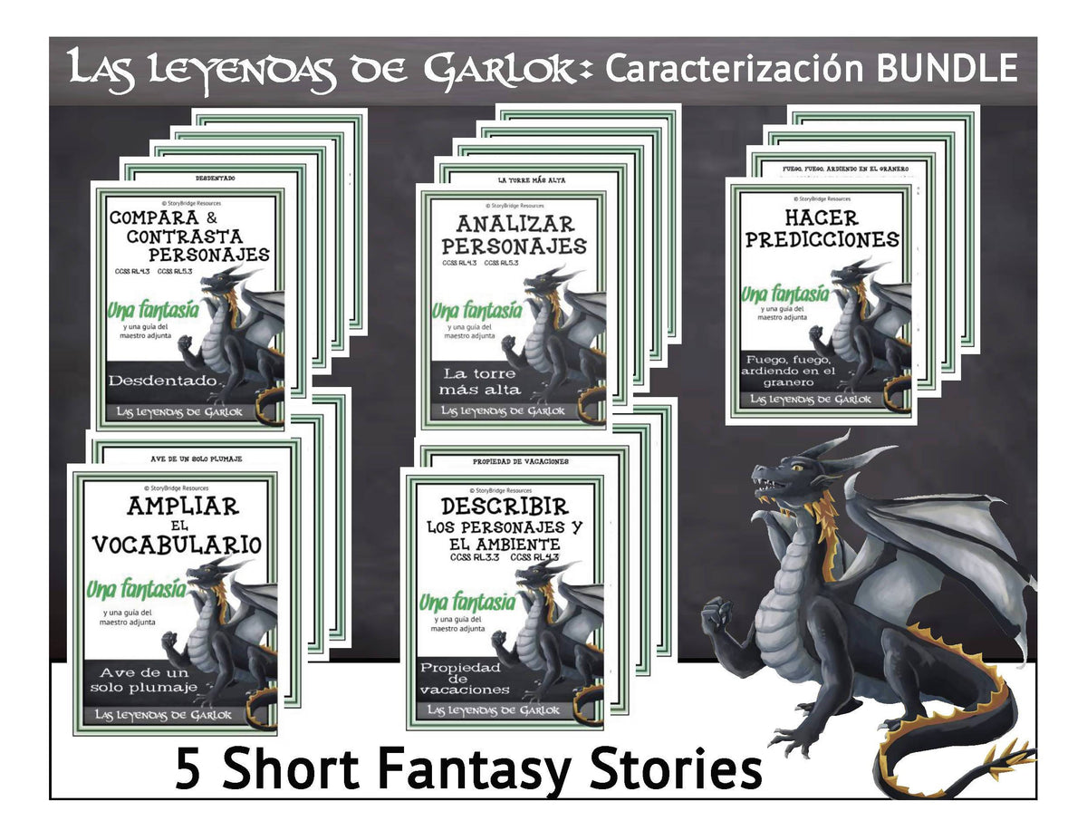 Characterization BUNDLE-5 Short Fantasy Stories for Spanish Reading Co ...