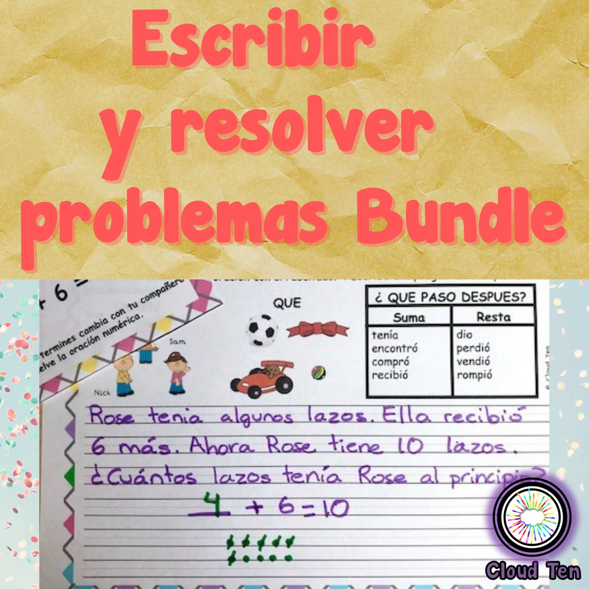 Escribir y resolver problemas Bundle – Bilingual Marketplace