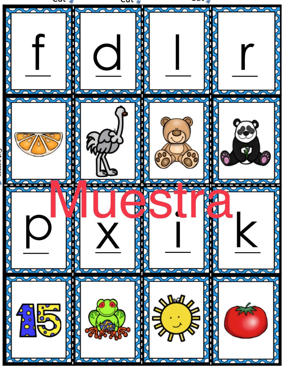 Juego de Dominó de Sonidos Iniciales A-Z Juego de Fonética – Bilingual ...