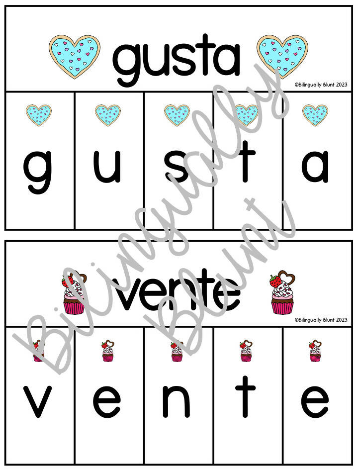 Valentine's Day Themed High Frequency Word Puzzles - Spanish ...