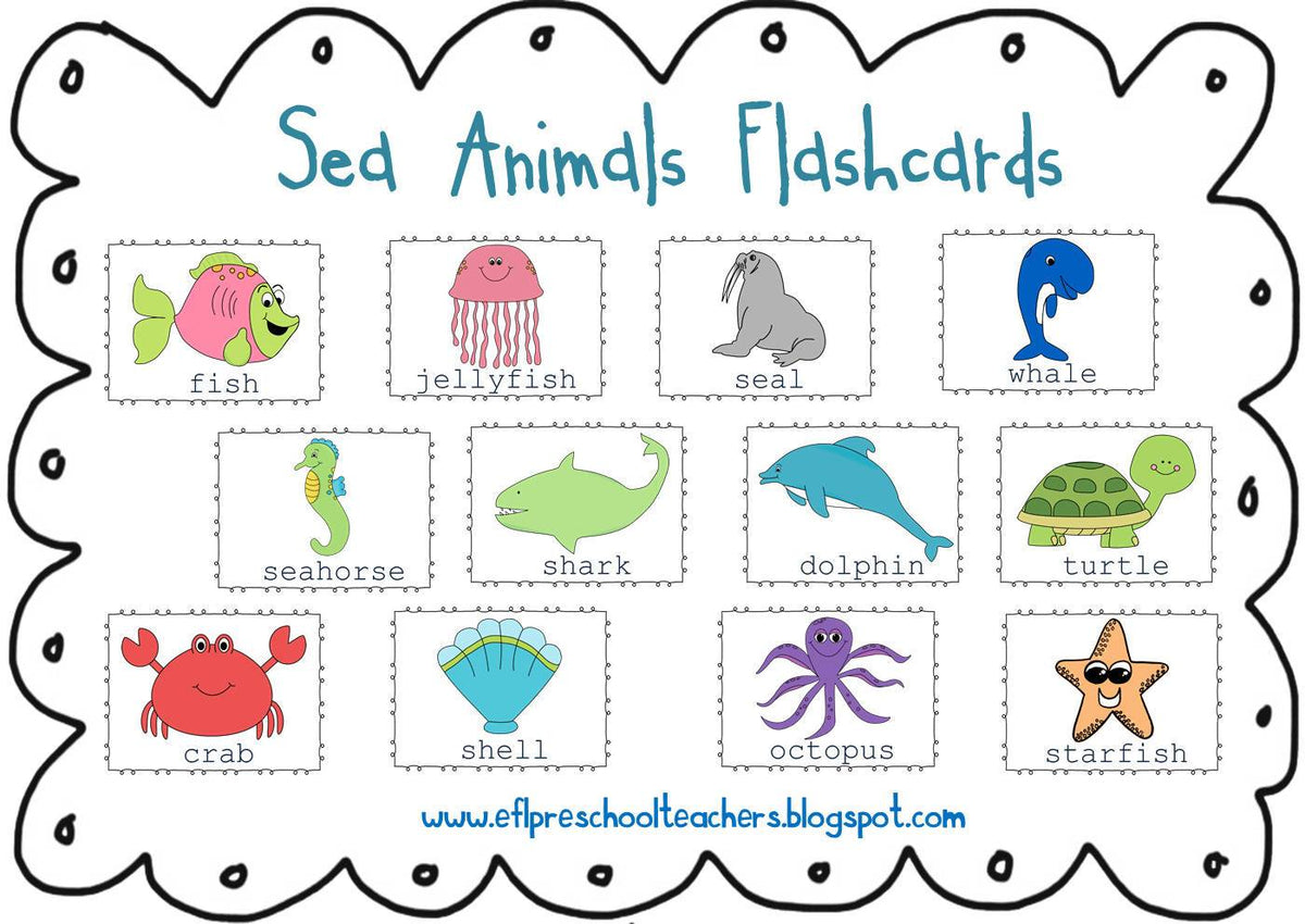 Sea Animals for English Language Learners – Bilingual Marketplace