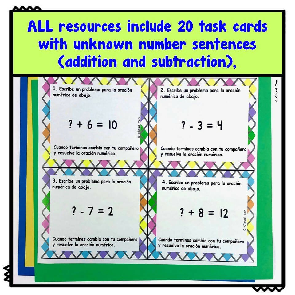 Escribir y resolver problemas Bundle – Bilingual Marketplace