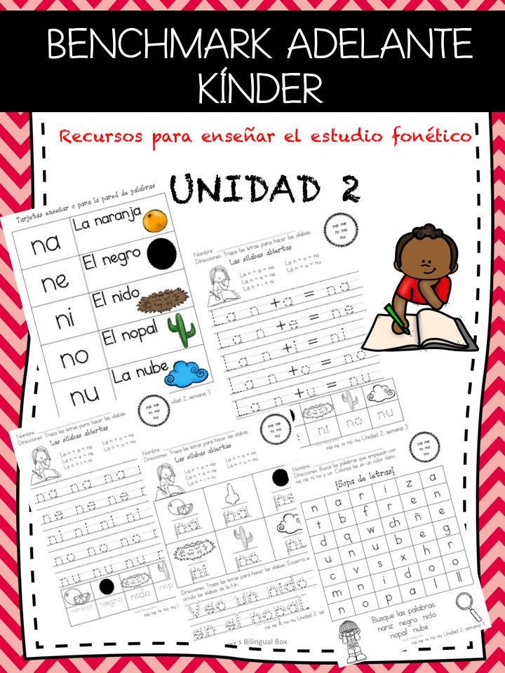 Kindergarten Benchmark Adelante Phonics Unit 2 – Bilingual Marketplace
